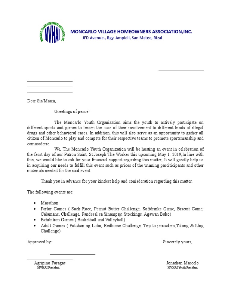 MVT Solicitation Letter | PDF
