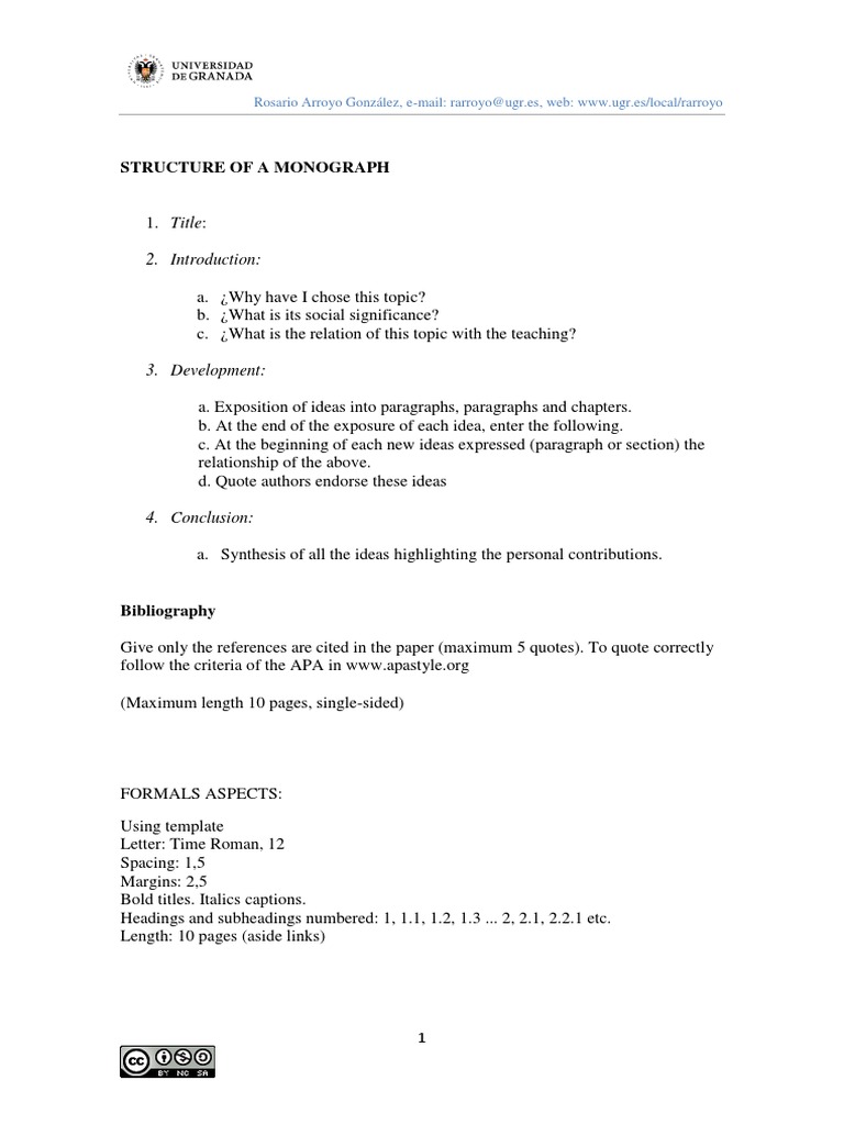 Guidelines for Developing an Effective Monograph on any Topic | PDF