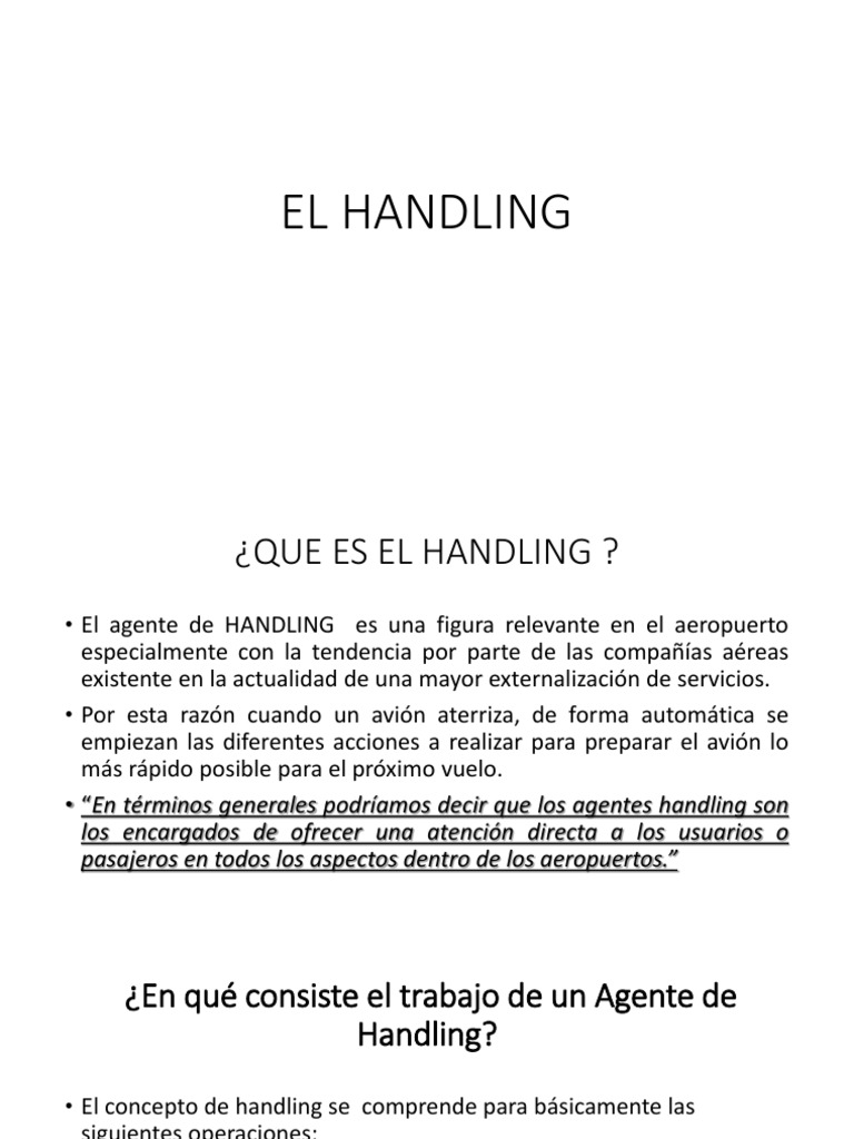 El Handling | PDF | aerolíneas | Aeropuerto
