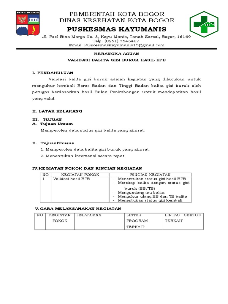 Kak Validasi Balita | PDF | Kesehatan Holistik