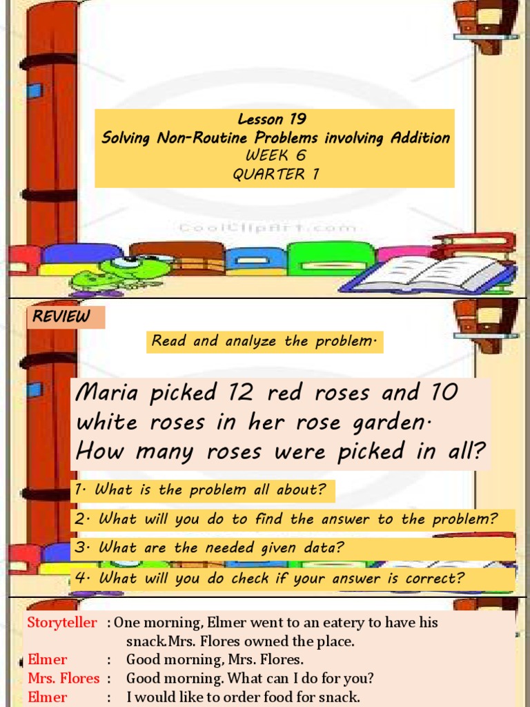 Lesson 19 Solving Non-Routine Problems Involving Addition Week 6 ...