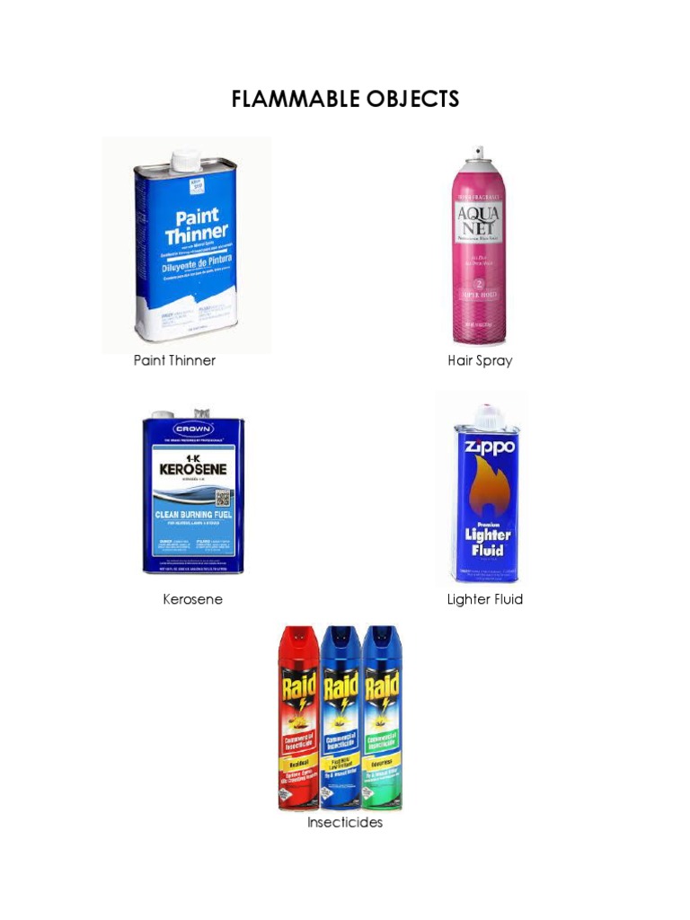 Flammable Objects: Paint Thinner Hair Spray | PDF