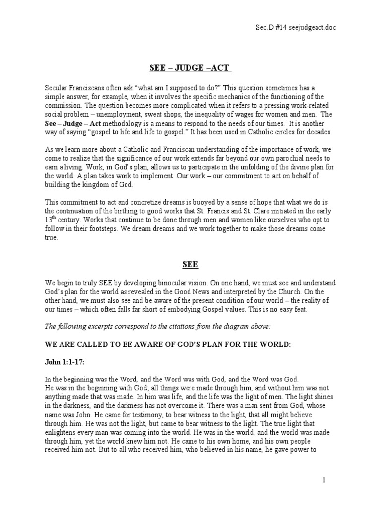 See Judge Act | PDF | Grace In Christianity | Human