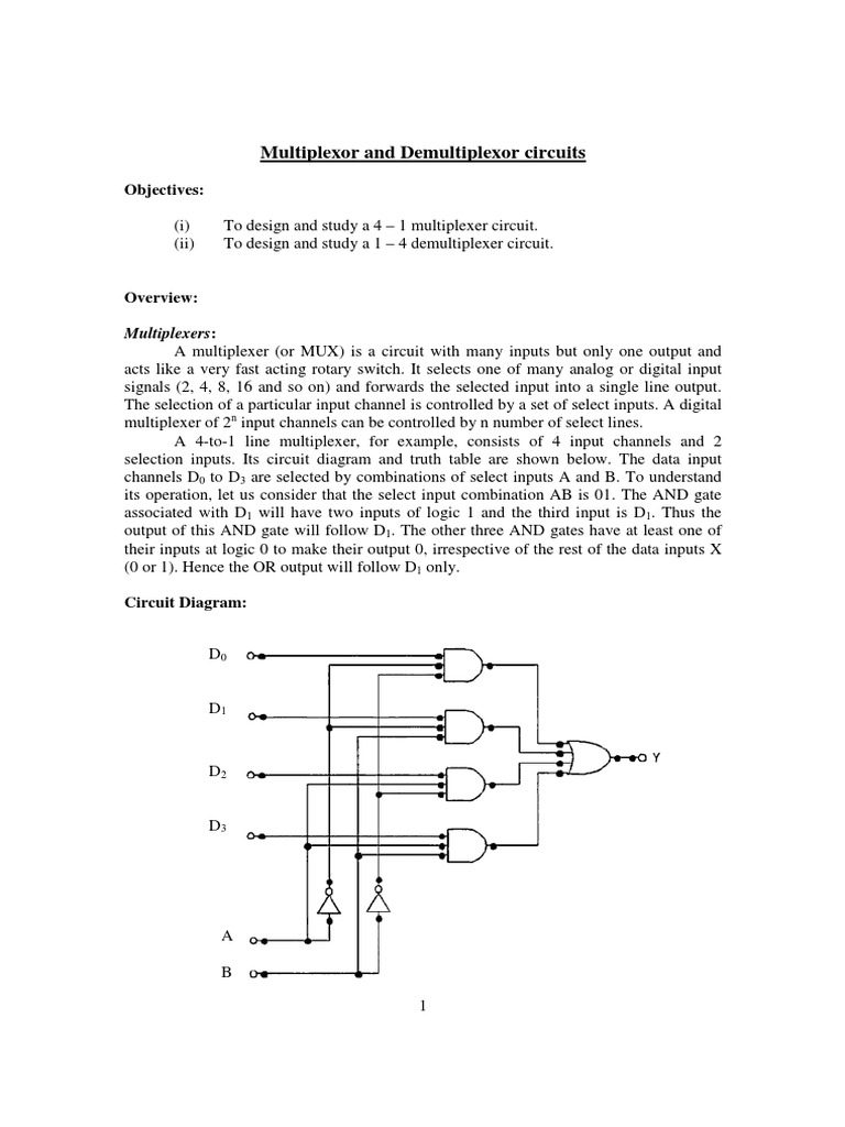 Mux and Demux | PDF | Electronic Circuits | Manufactured Goods