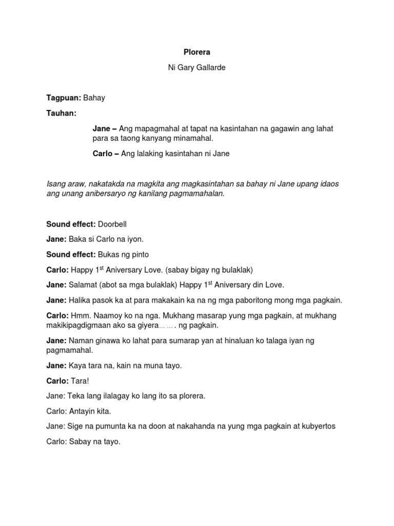 Halimbawa NG Script | PDF