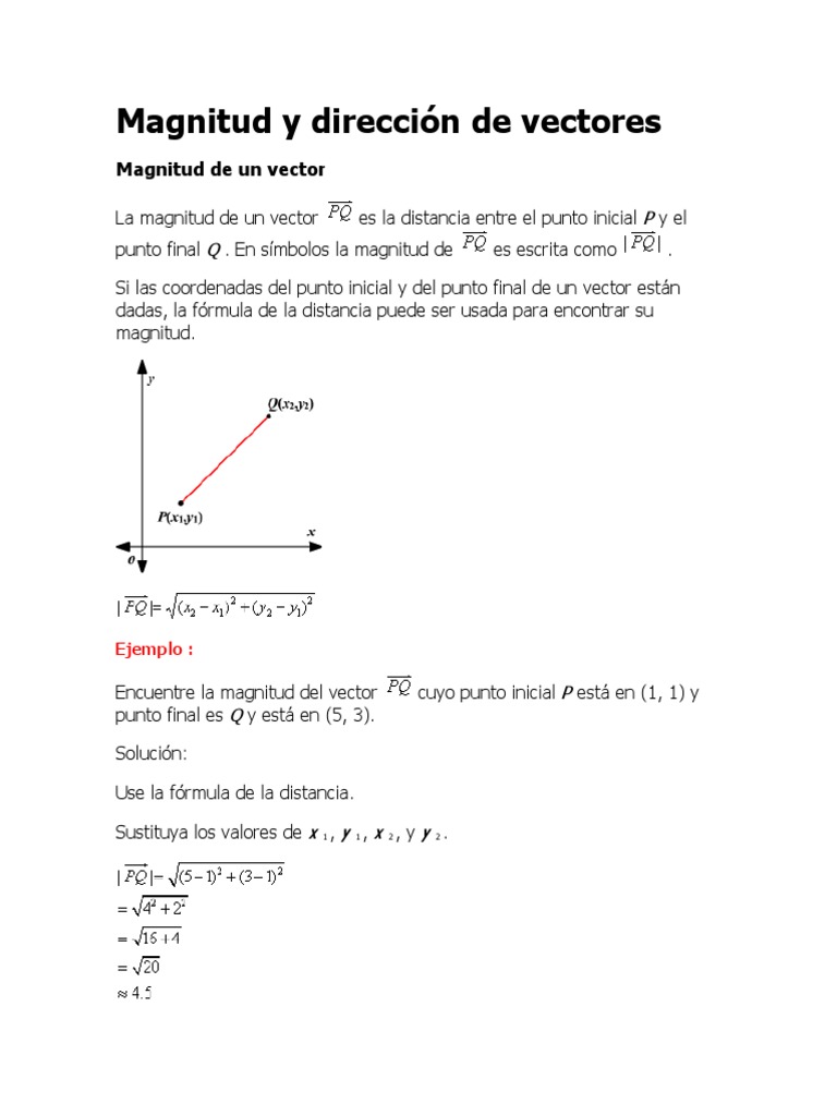Conceptos Básicos de Vectores | PDF | Vector Euclidiano | Sistema de ...