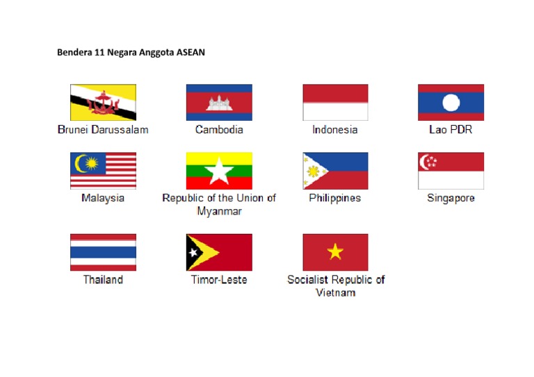 Bendera 11 Negara Anggota ASEAN | PDF