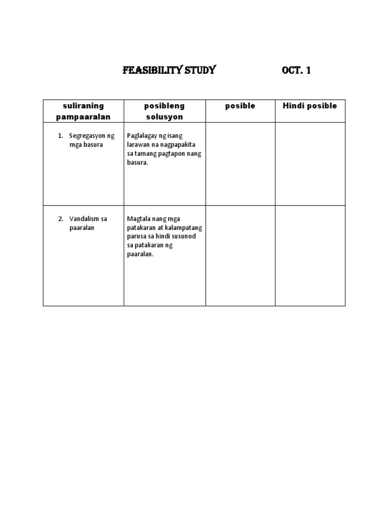 Feasibility Study | PDF