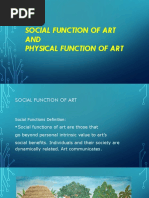 May Be Classified As: 1. Directly Functional Art 2. Indirectly ...