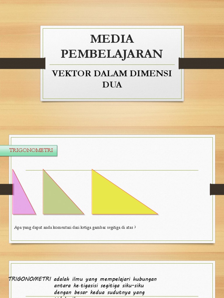 Tabel Vektor Sin Cos Tan Trigonometri | PDF | Metode & Bahan Ajar