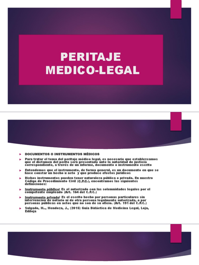Peritaje Médico Legal: Guía Esencial | PDF | Testigo experto ...