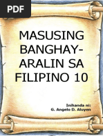 Masusing Banghay Aralin Sa Filipino 9 Parabula NG Banga | PDF