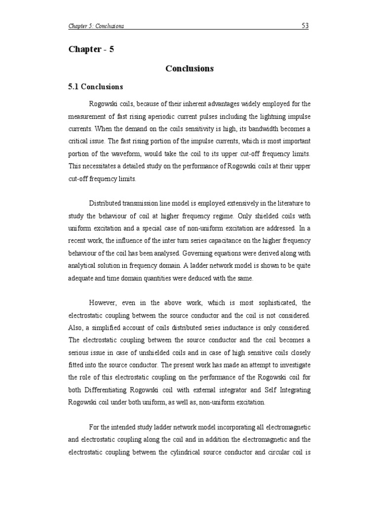 Chapter - 5 Conclusions | PDF | Inductance | Inductor