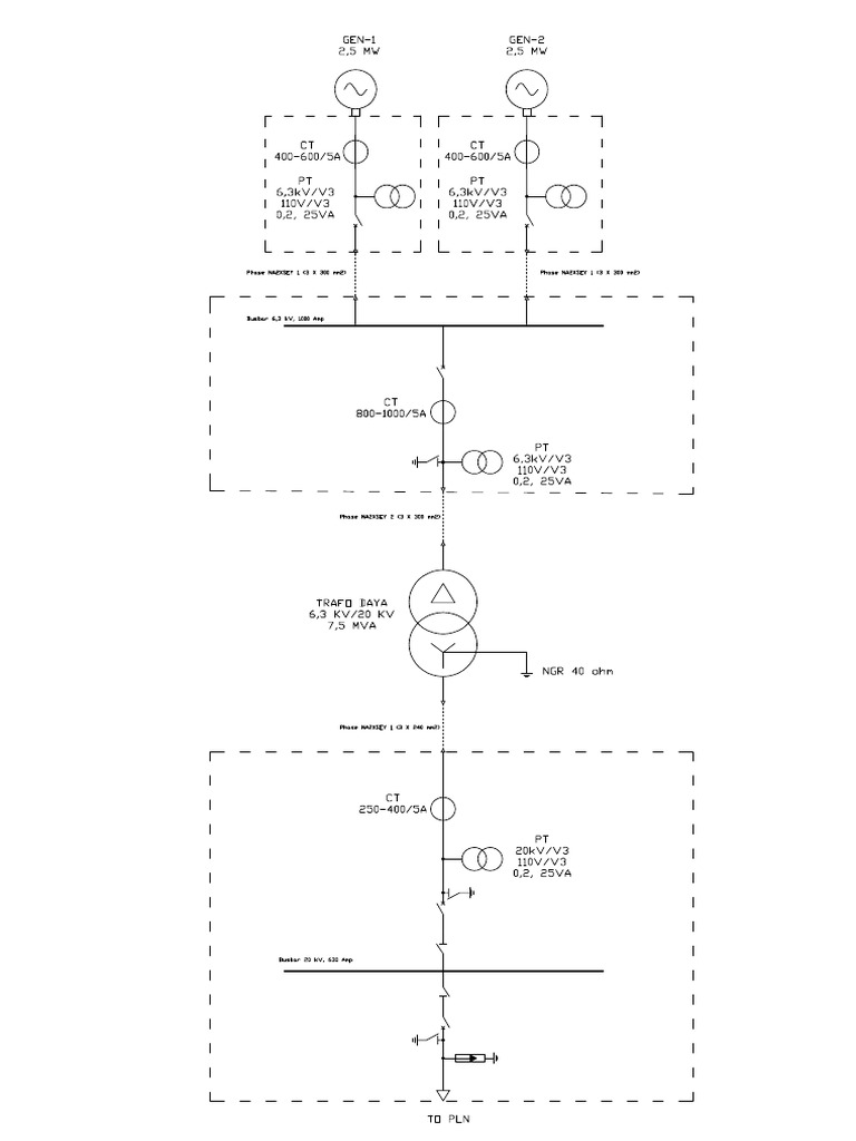 Contoh Single Line Diagram PDF | PDF