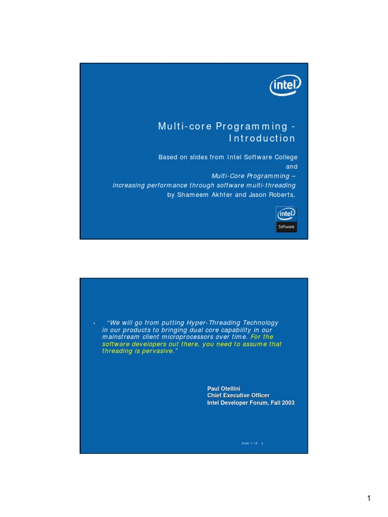 Multi-Core Programming - Increasing Performance Through Software Multi-Threading | PDF ...