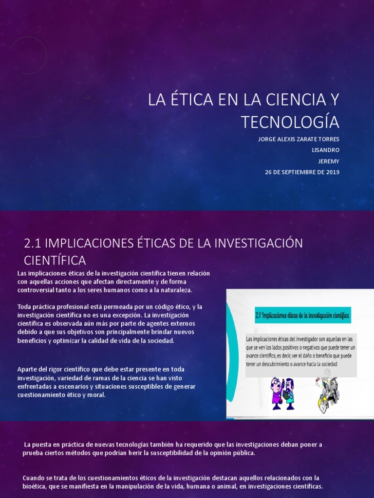 La Ética en La Ciencia y Tecnología | PDF | Bioética | Science