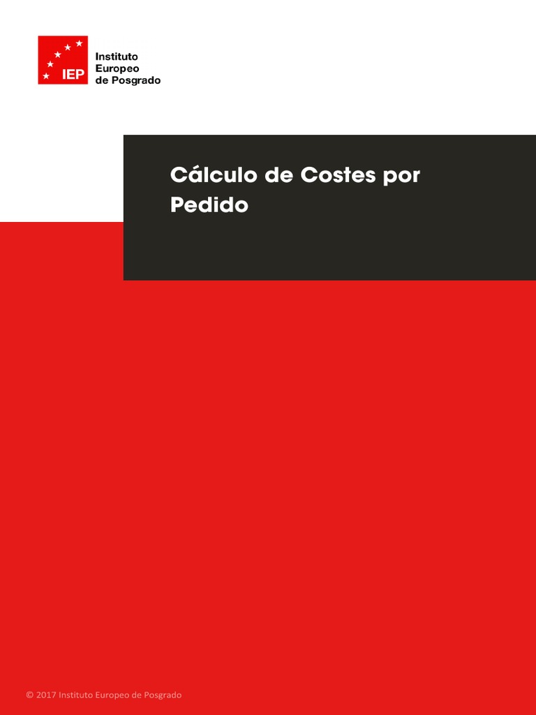 Calculo de Costes Por Pedido | PDF | Costo | Contabilidad