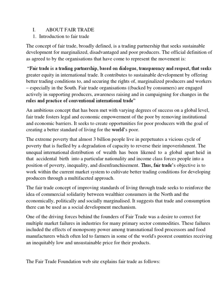 About Fair Trade | PDF | Fair Trade | Poverty
