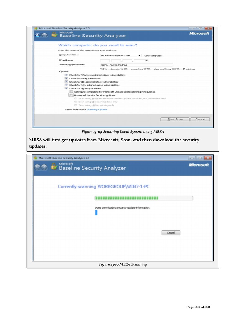 MBSA Will First Get Updates From Microsoft, Scan, and Then Download The ...