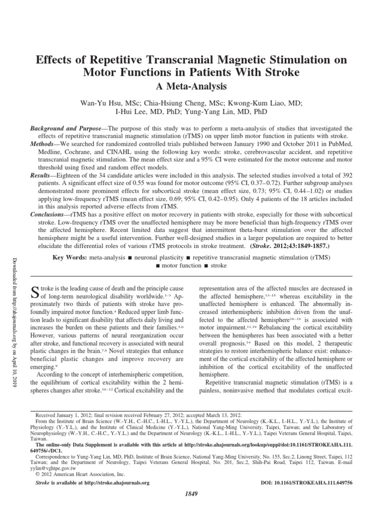 Guideline Stroke | PDF | Effect Size | Meta Analysis