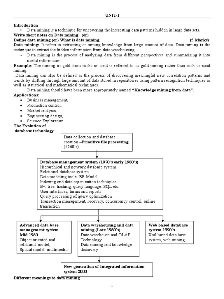 Data Mining Basics | PDF | Data Warehouse | Data Mining