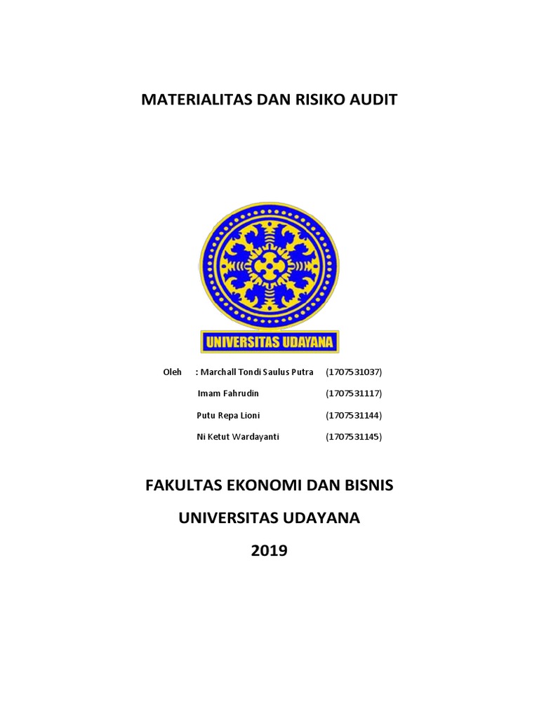 Materialitas Dan Risiko Audit | PDF