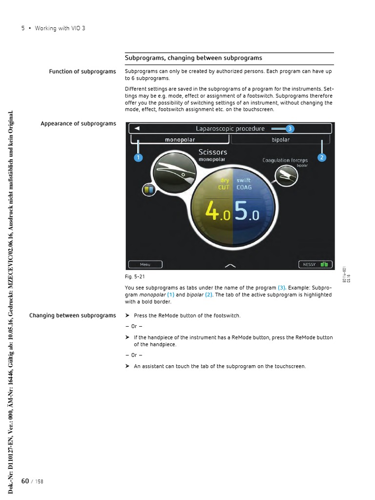 User Manual II Erbe Vio 3 | PDF | Menu (Computing) | Software