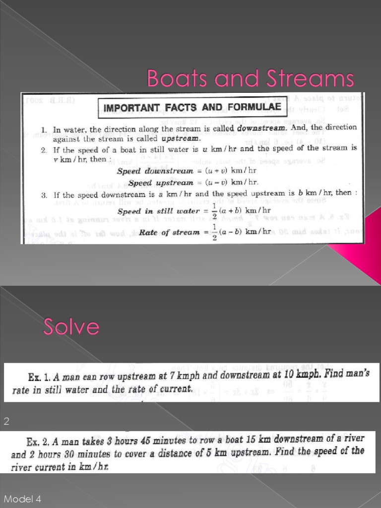 Boats and Streams - Questions | PDF
