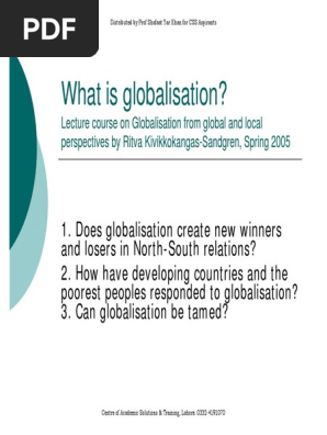 Globalisation Pdf