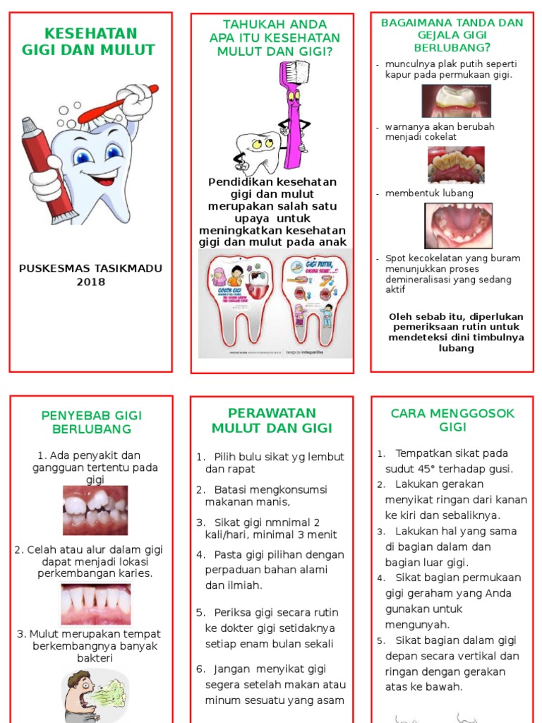 Leaflet Kesehatan Gigi | PDF