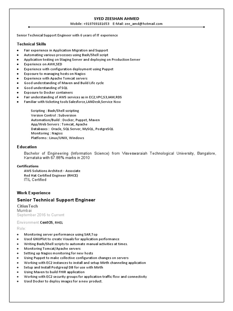 Syed Zeeshan Ahmed: Technical Skills | PDF | Oracle Database | Scripting Language