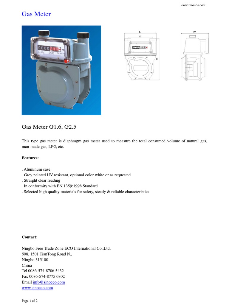 Gas Meter Al | PDF