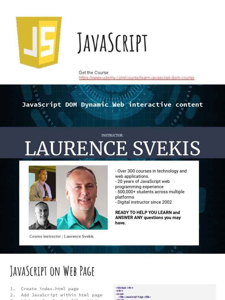 JavaScript DOM | Download Free PDF | Document Object Model | Java Script