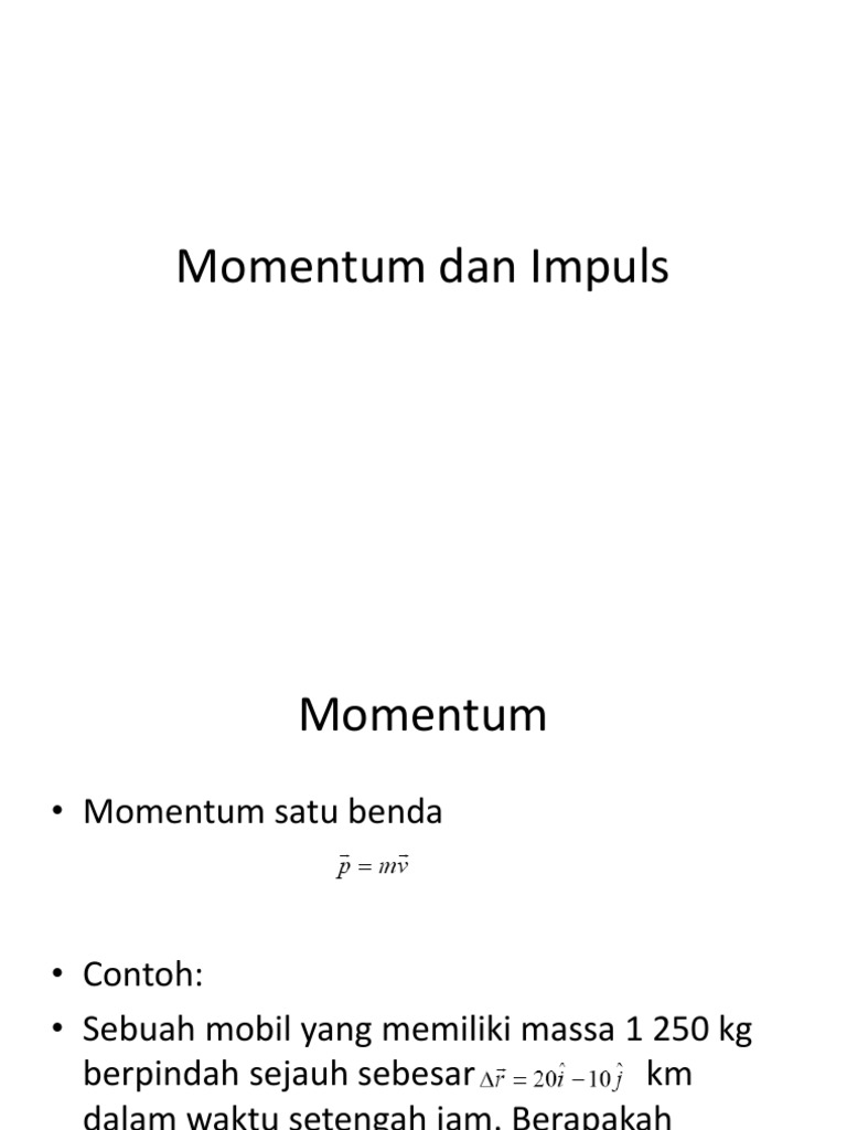 Fisika Dasar Momentum | PDF | Sains & Matematika