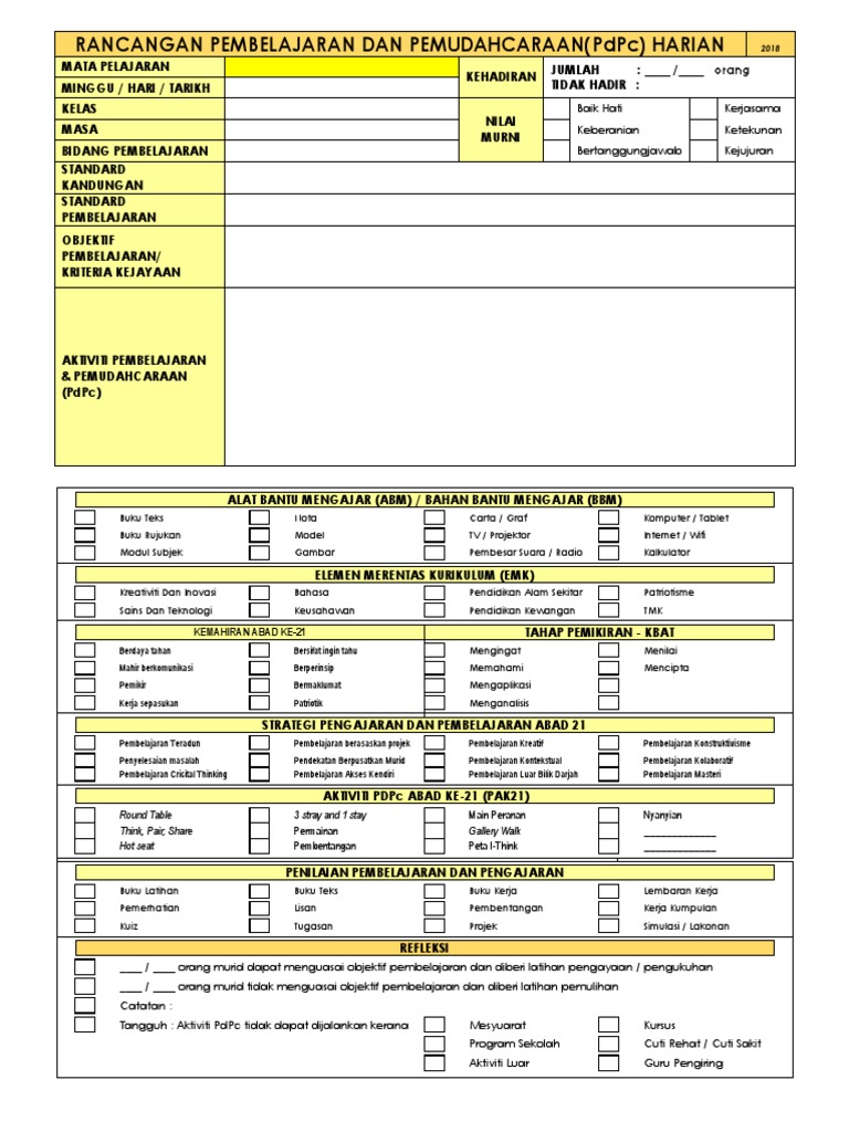 Template RPH Pak21 | PDF