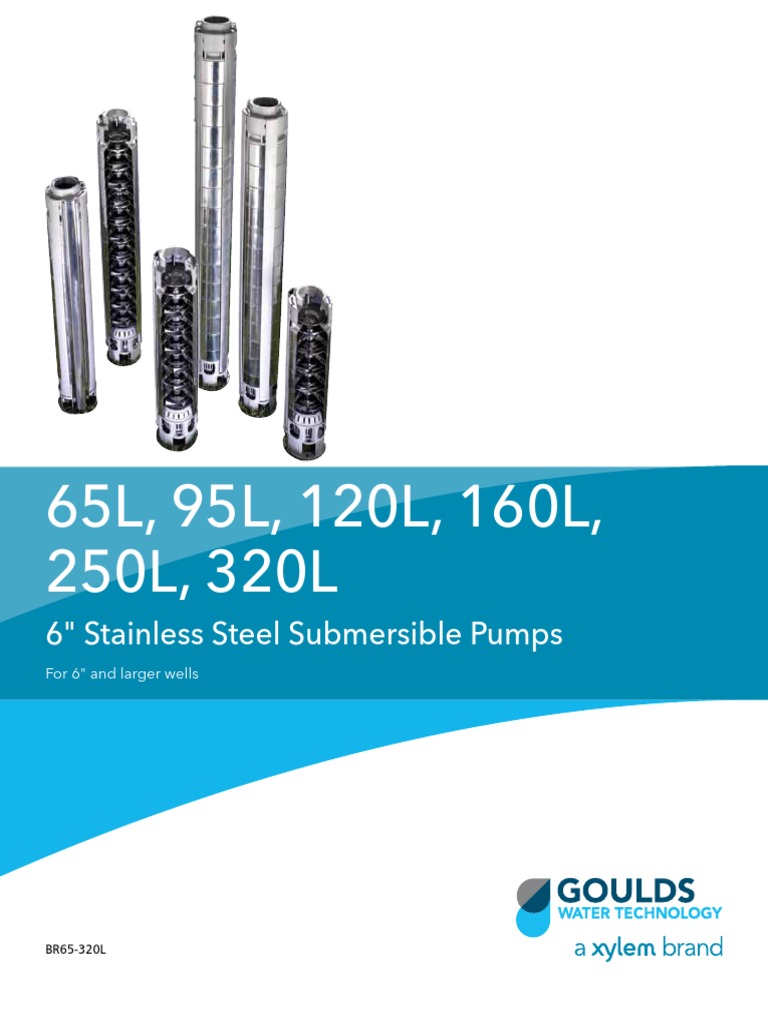 65L, 95L, 120L, 160L, 250L, 320L: 6" Stainless Steel Submersible Pumps ...