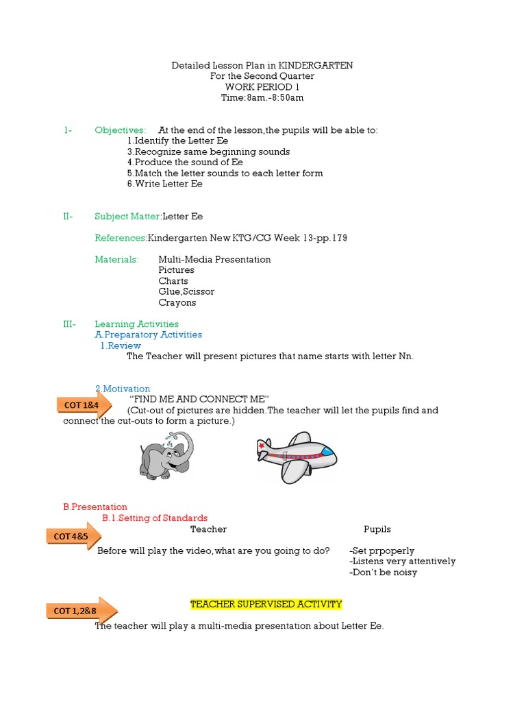 An In-Depth Kindergarten Lesson Plan Focusing on Identifying ...