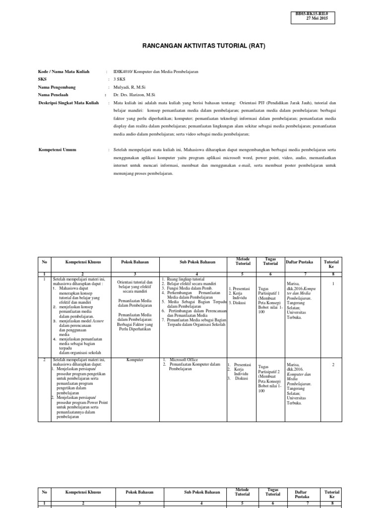 RAT DAN SAT Komputer Media Pembelajaran | PDF