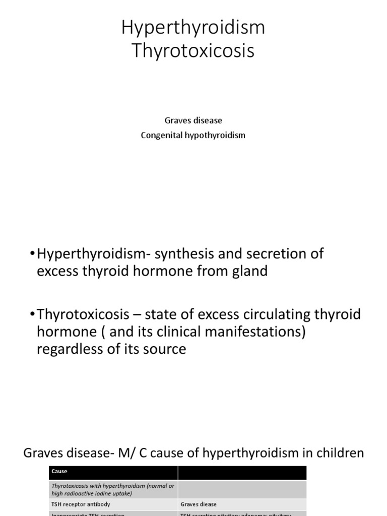 A Presentation On Congenital Hyperthyroidism | PDF | Hyperthyroidism ...