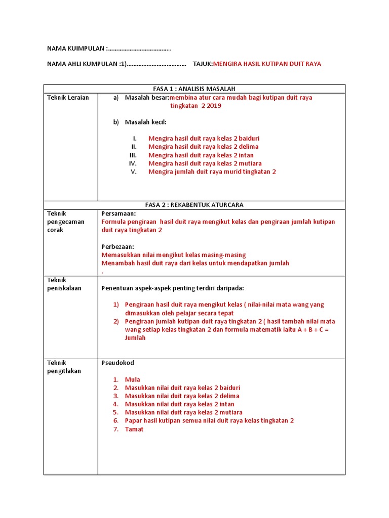 Contoh Format Laporan | PDF