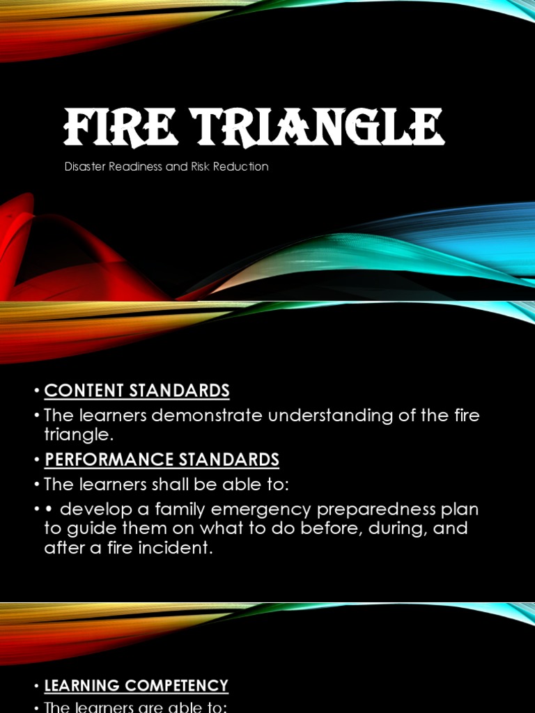 Fire Triangle: Disaster Readiness and Risk Reduction | PDF | Art
