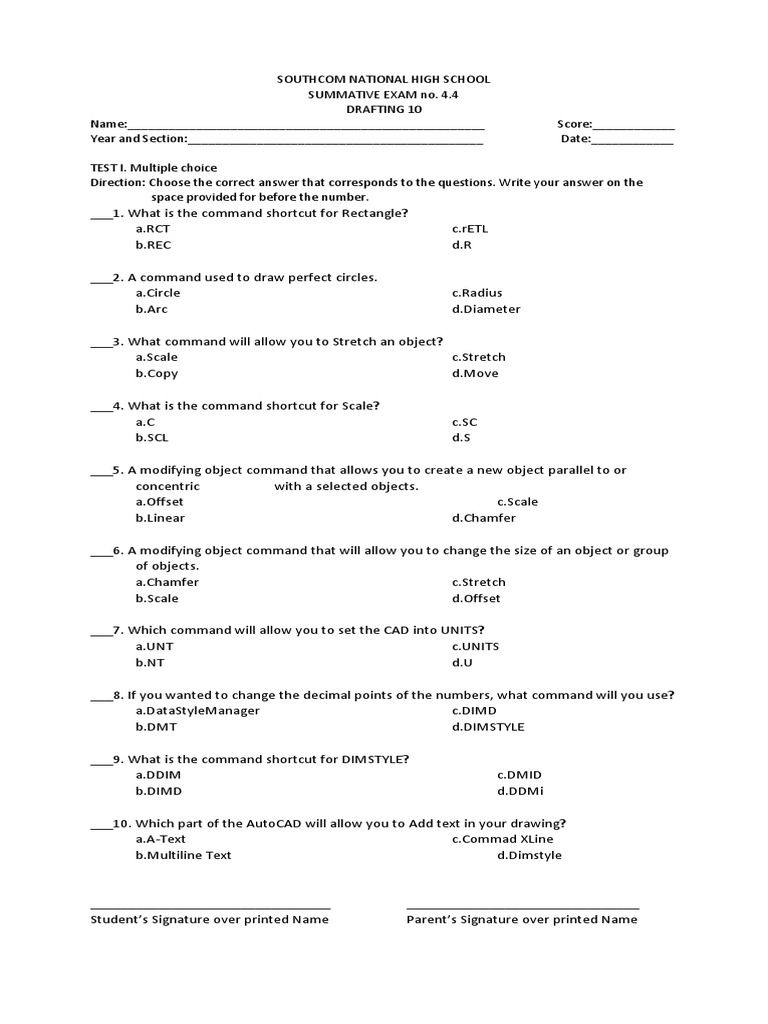 Drafting Exam 4.4 Overview | PDF | Teaching Mathematics