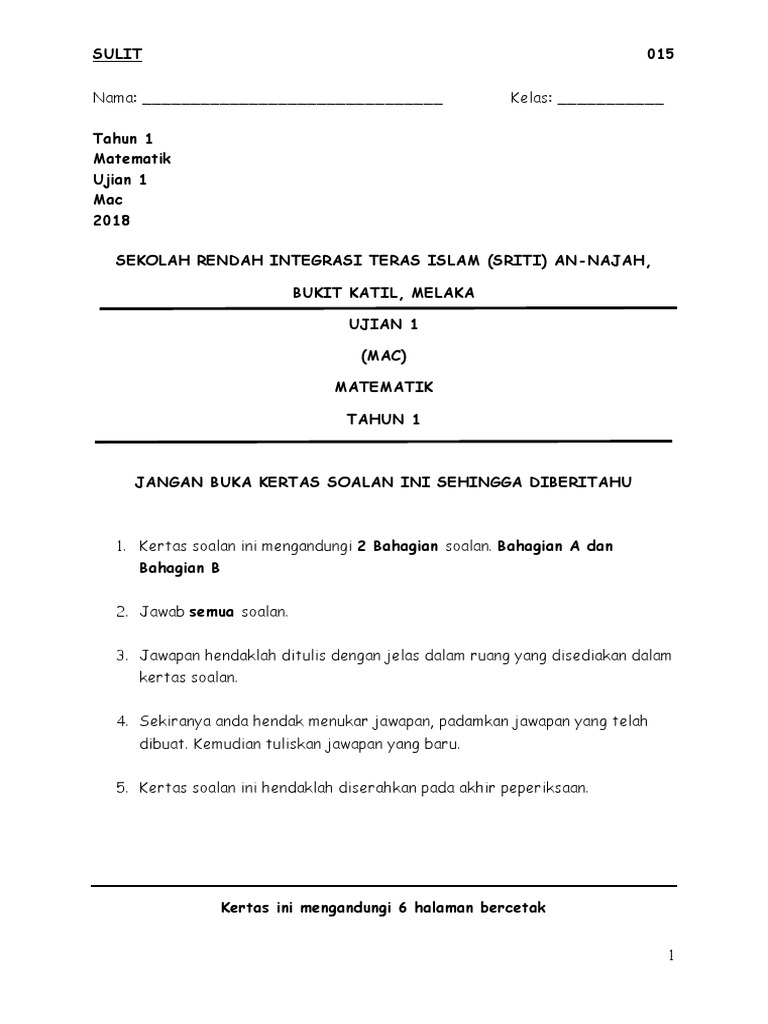 Soalan Math | PDF