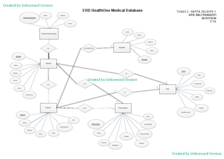 Created by Unlicensed Version: Erd Healthone Medical Database | PDF ...
