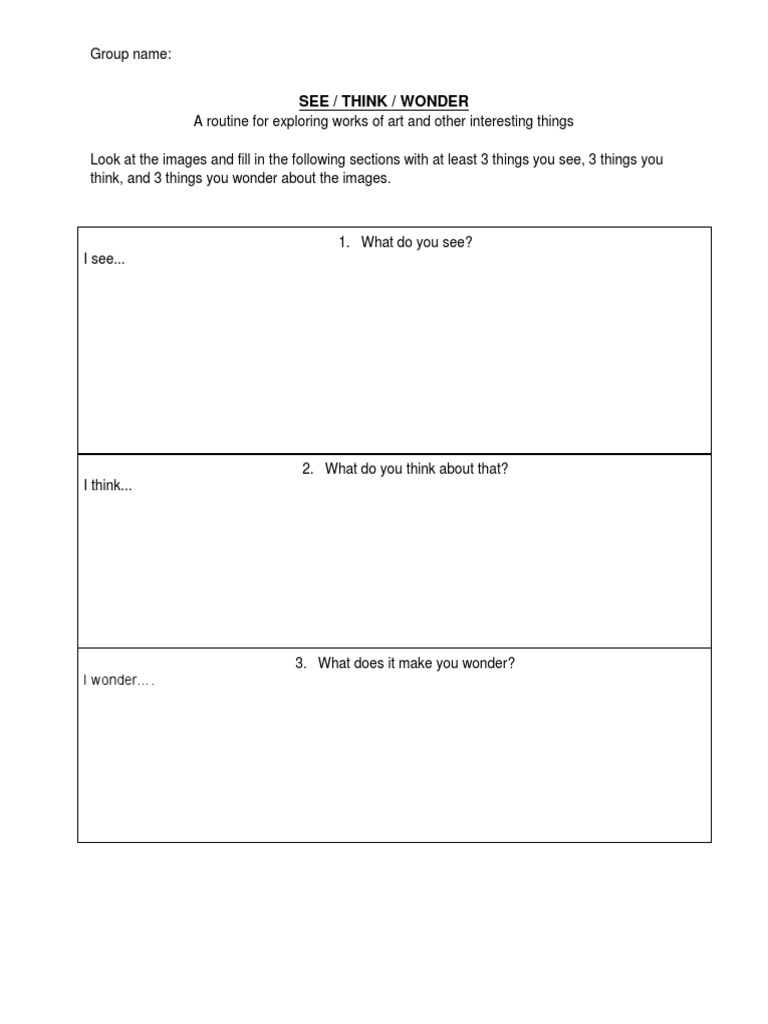 See Think Wonder | PDF