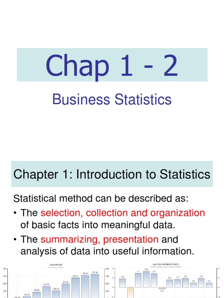 Chap 1 - 2: Business Statistics | PDF | Level Of Measurement | Categorical Variable