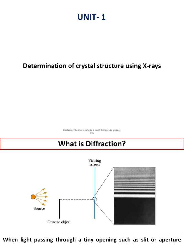Diffraction | PDF | X Ray Crystallography | Electromagnetic Radiation