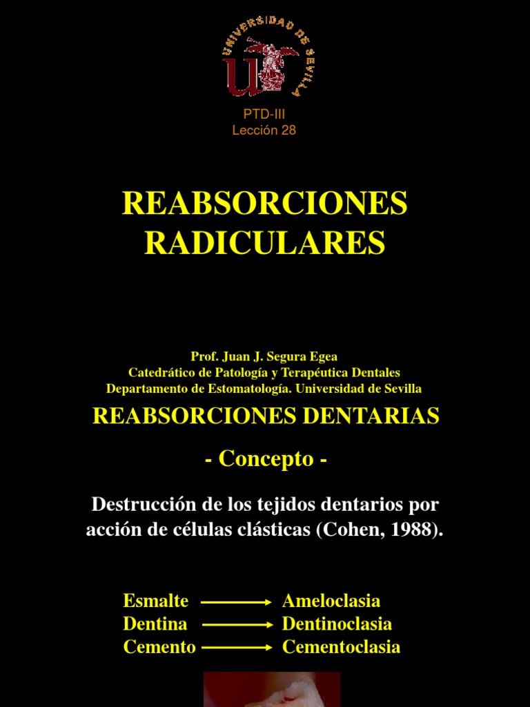 Reabsorciones Radiculares Dentales | PDF | Lesión | Hueso
