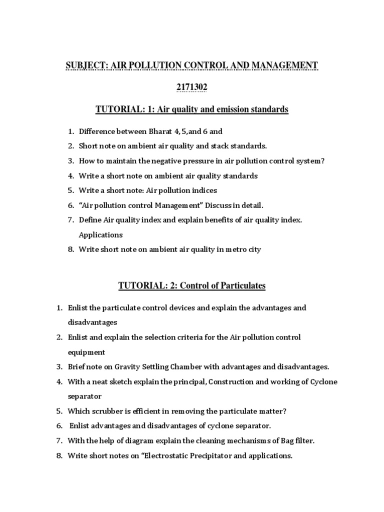 Air Pollution Control and Management: A Comprehensive Guide to Managing ...