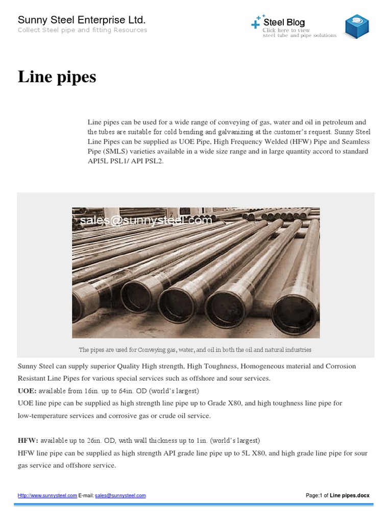 Line Pipes PDF | PDF | Pipe (Fluid Conveyance) | Building Engineering